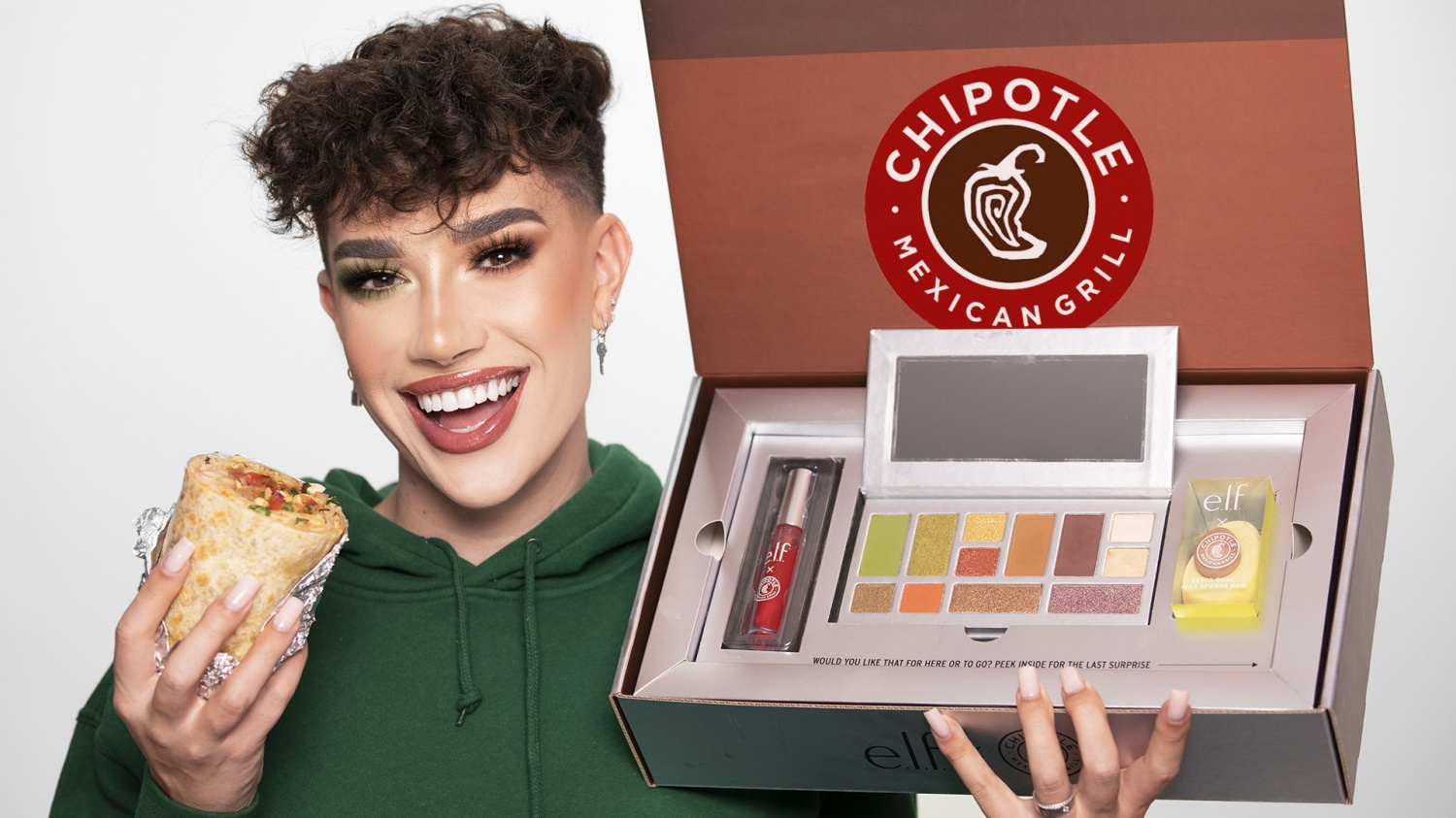 James Charles Tries the Newest ELF Cosmetics X Chipotle’s Burrito ...